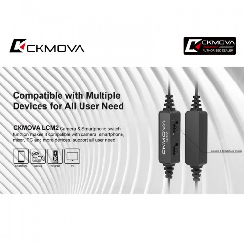 CKMOVA MICROFONO LAVALIER 6MT CONECTOR 3.5MM TRRS
