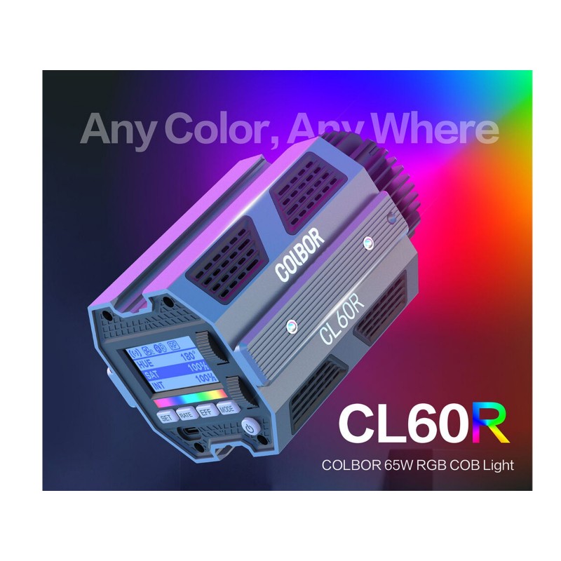 COLBOR COB LUZ MONOLIGHT LED VIDEO RGB CL60R
